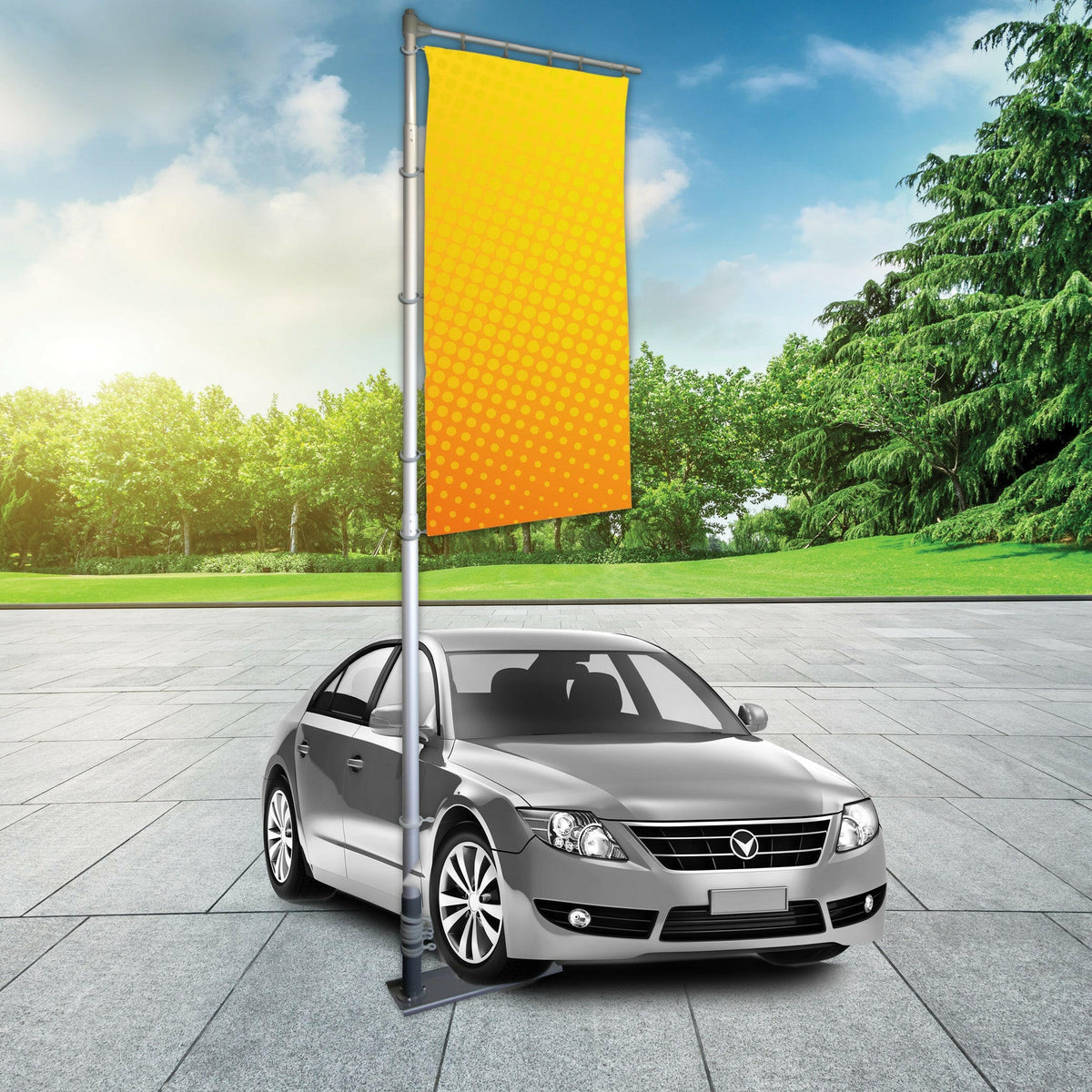 Drive On Telescopic Car Flag — Display Direct